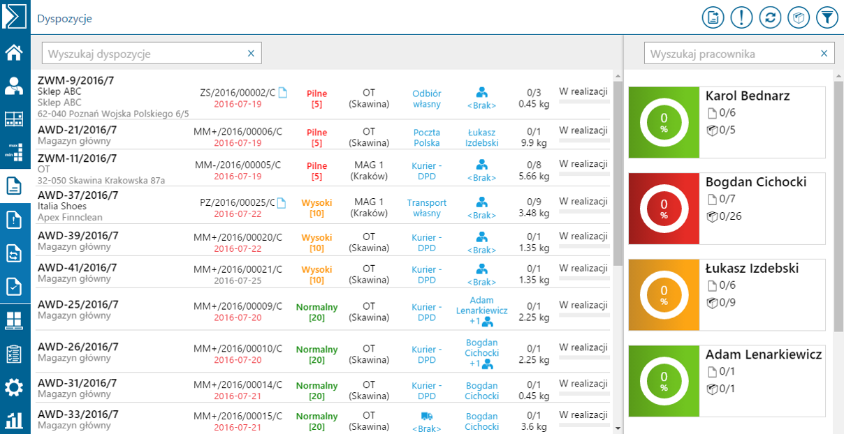 Comarch WMS Zarządzanie - aplikacja dla kierowników magazynu